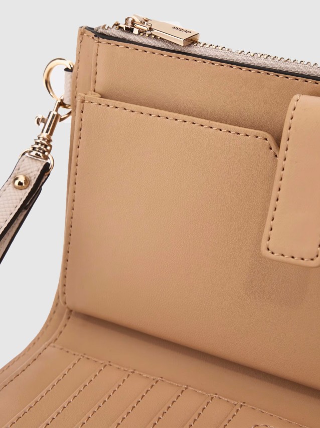 Porta Moedas Mulher Laurel Slg Dbl Zip Organizer Guess Acessorios Creme ...